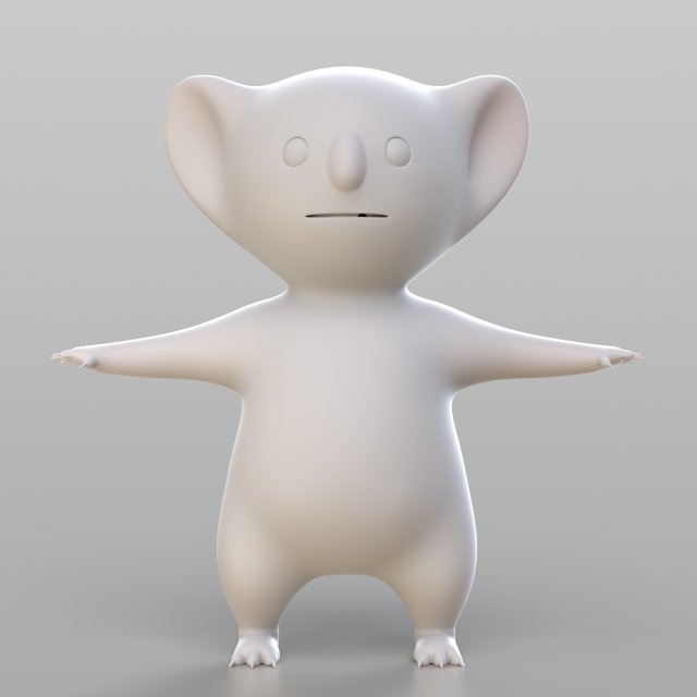 cartoon koala 3D Model in Bull 3DExport