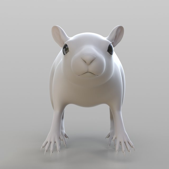 realistic rat 3D Model in Rodent 3DExport