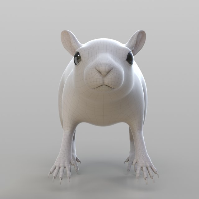 realistic rat 3D Model in Rodent 3DExport
