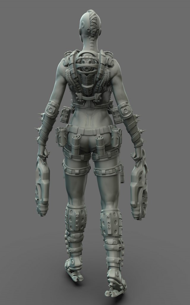 largin - female hunter 3D Model in Fantasy 3DExport