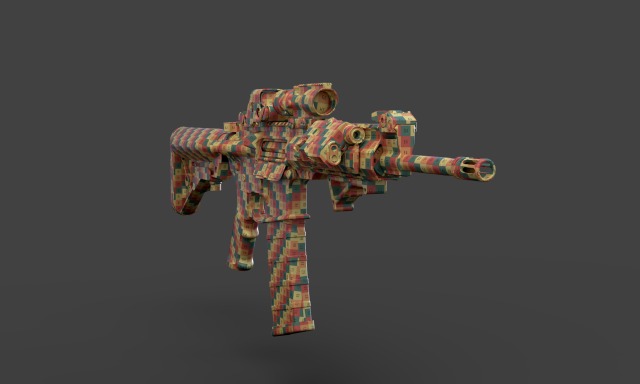 Low Poly Rifle with Parts 3D Model in Grenade Launchers 3DExport