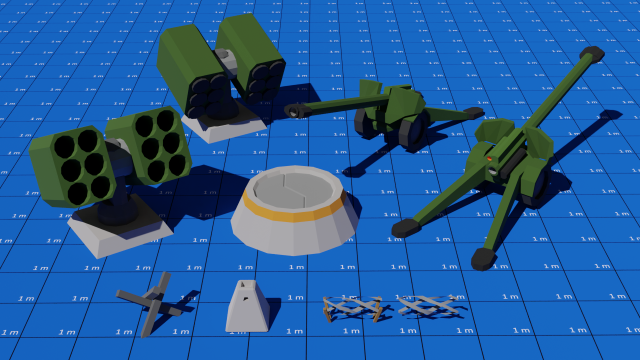 low poly military base 3D Model in Construction 3DExport