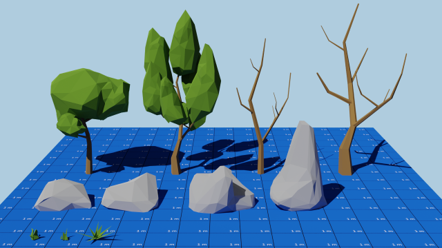 low poly military base 3D Model in Construction 3DExport