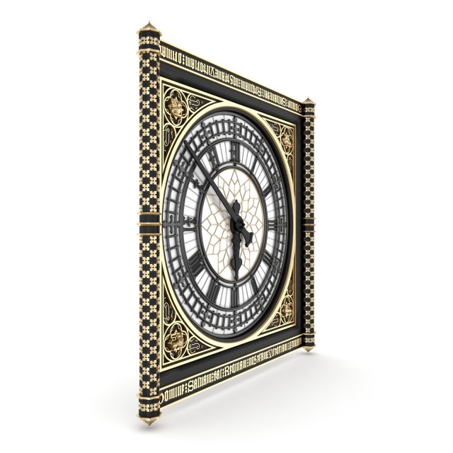 big classical clock luxury 3D Model in Decoration 3DExport