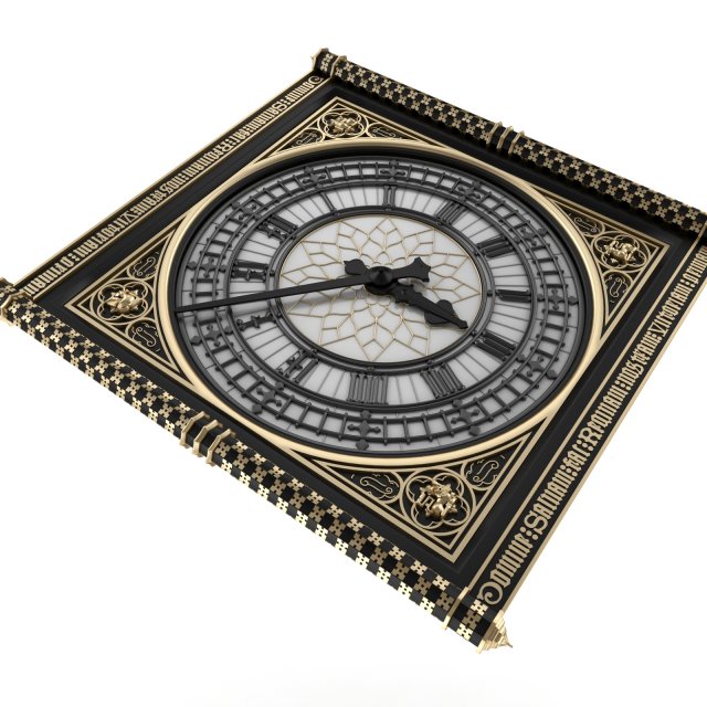 big classical clock luxury 3D Model in Decoration 3DExport