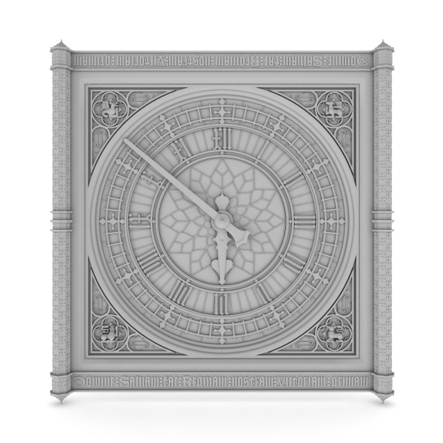 big classical clock luxury 3D Model in Decoration 3DExport
