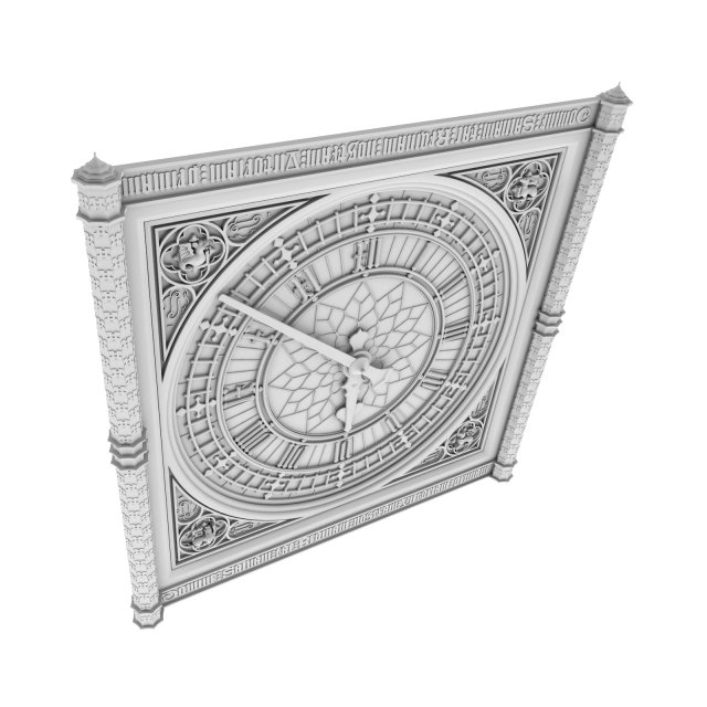 big classical clock luxury 3D Model in Decoration 3DExport