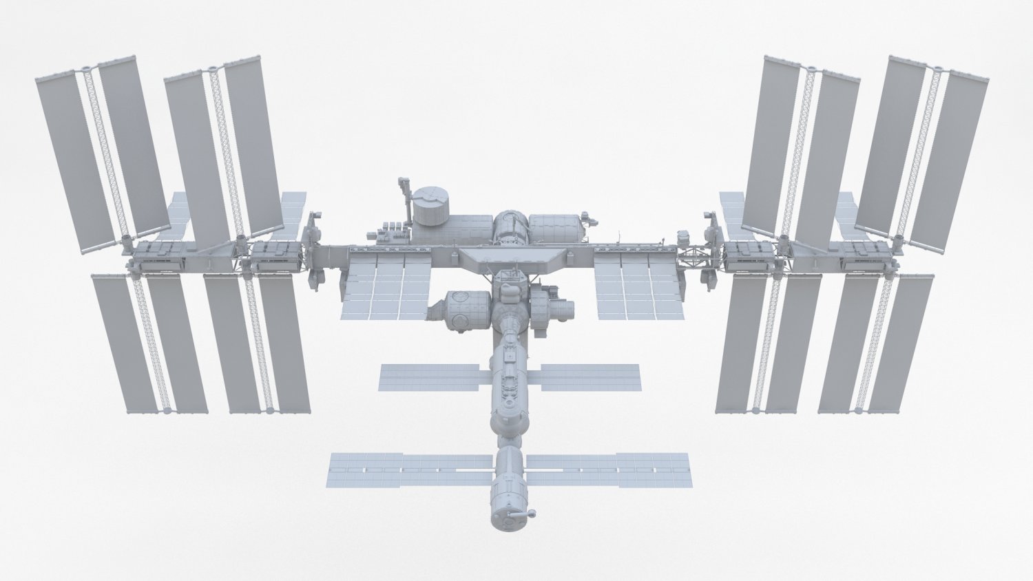 ISS International Space Station no Texture 3D-Modell in schwere Geräte ...