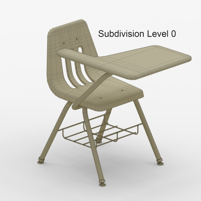 school desk 3D Model in Desk 3DExport