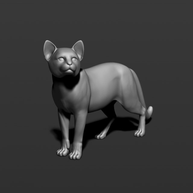 cat in 10 poses 3D Print Model in Animals 3DExport