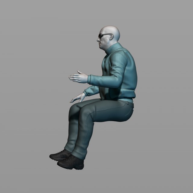 truck driver 3D Print Model in Man 3DExport