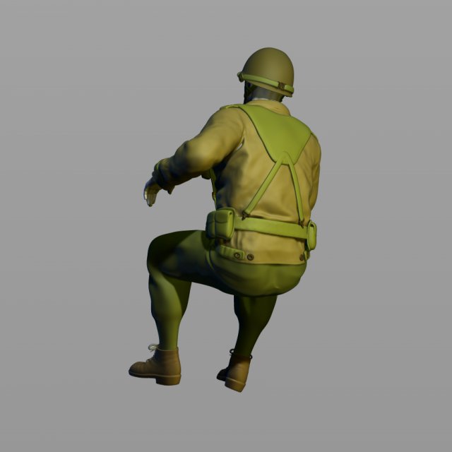 american army military driver second world war 3D Print Model in Man ...