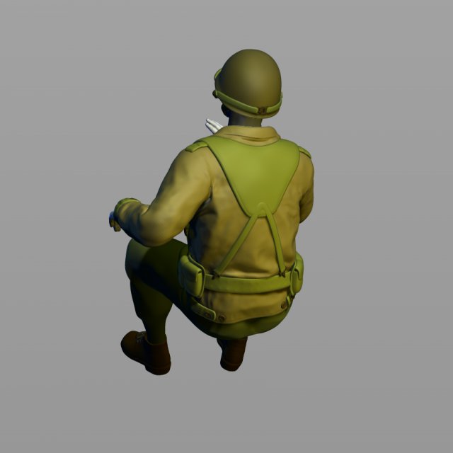 american army military driver second world war 3D Print Model in Man ...