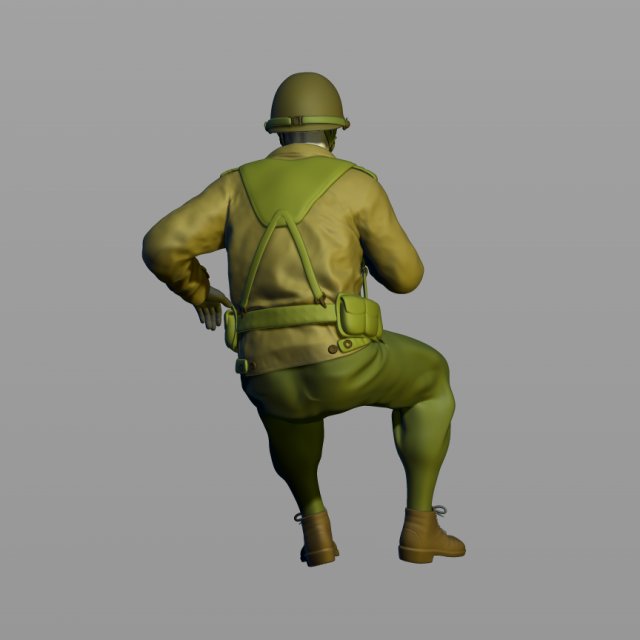 american army military driver second world war 3D Print Model in Man ...