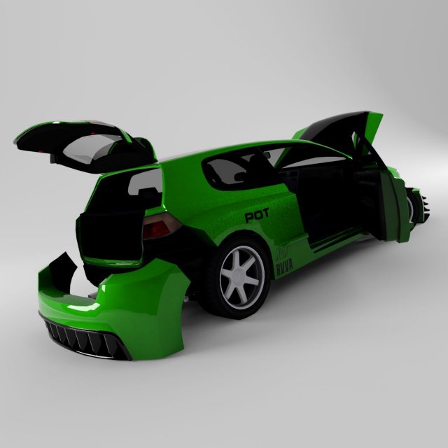 volkswagen golf 5 3D Model in Sport Cars 3DExport