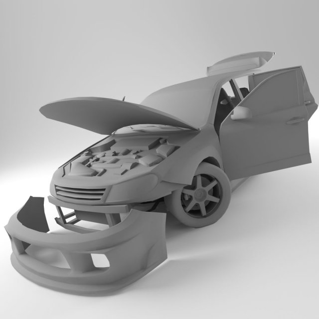 subaru 3D Model in Sport Cars 3DExport