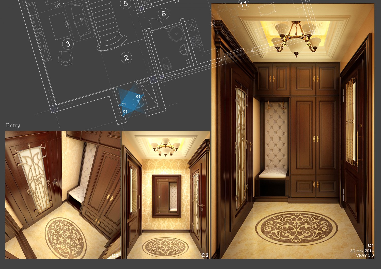 classic house vestibule 3D Models in Hall 3DExport