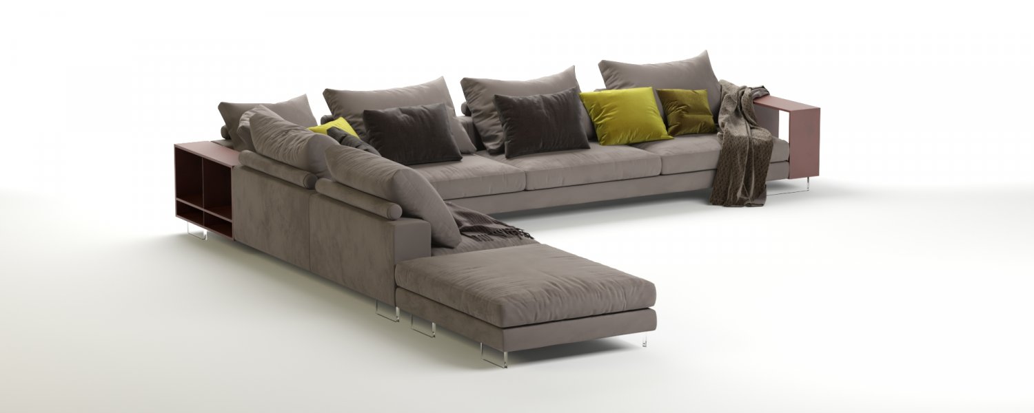 flexform lightpiece modular sofa 3D Models in Sofa 3DExport