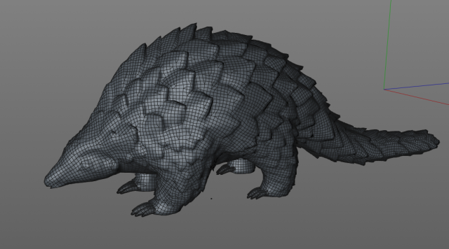 pangolin rigged low poly animal 3D Model in Rodent 3DExport