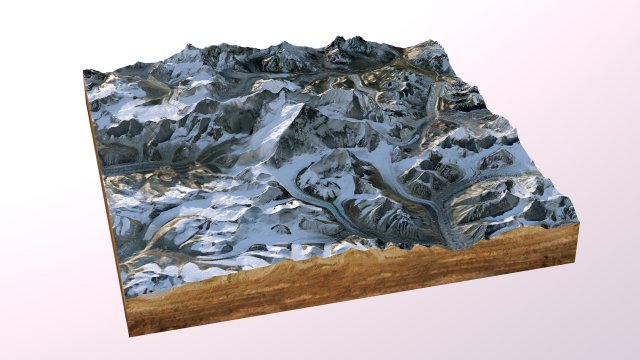 mount everest 3D Model in Environment 3DExport