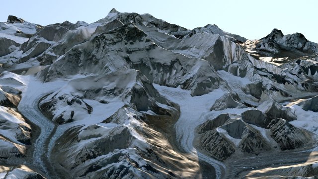 mount everest 3D Model in Environment 3DExport