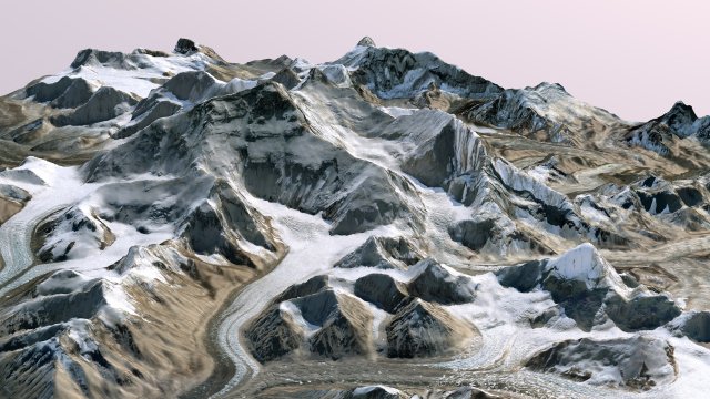mount everest 3D Model in Environment 3DExport