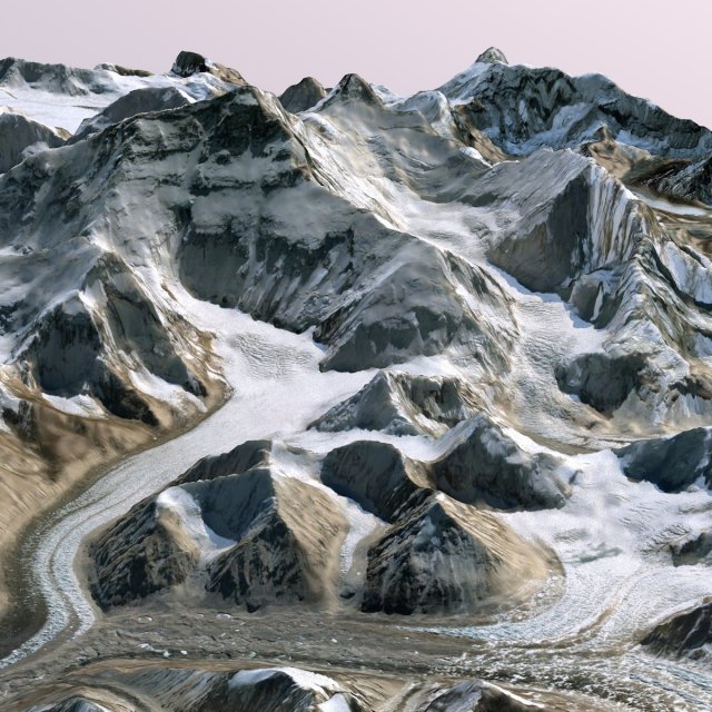 mount everest 3D Model in Environment 3DExport