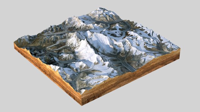 mount everest 3D Model in Environment 3DExport