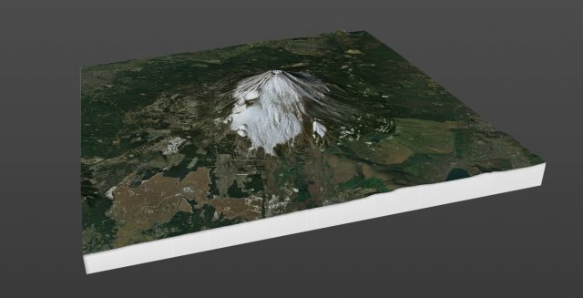 mount fuji 3D Model in Environment 3DExport