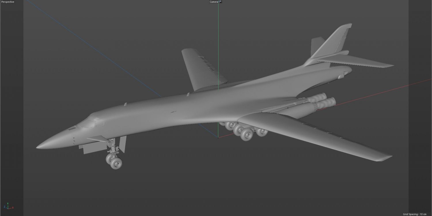 B 1B Lancer Bomber military jet 3D Model in Bomber 3DExport