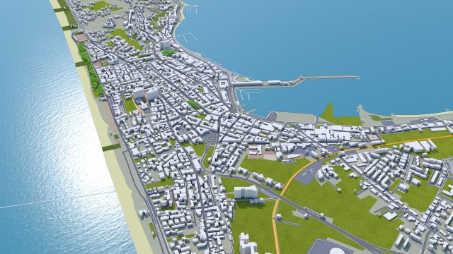 Messina city italy 150km 3D Model in Buildings 3DExport