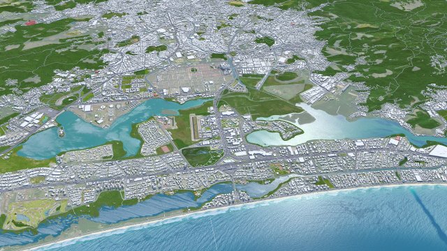Rio de janeiro city brazil 80km 3D Model in Buildings 3DExport