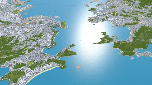 Rio de janeiro city brazil 80km 3D Model in Buildings 3DExport