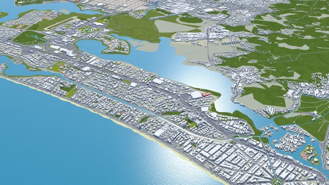 Rio de janeiro city brazil 80km 3D Model in Buildings 3DExport