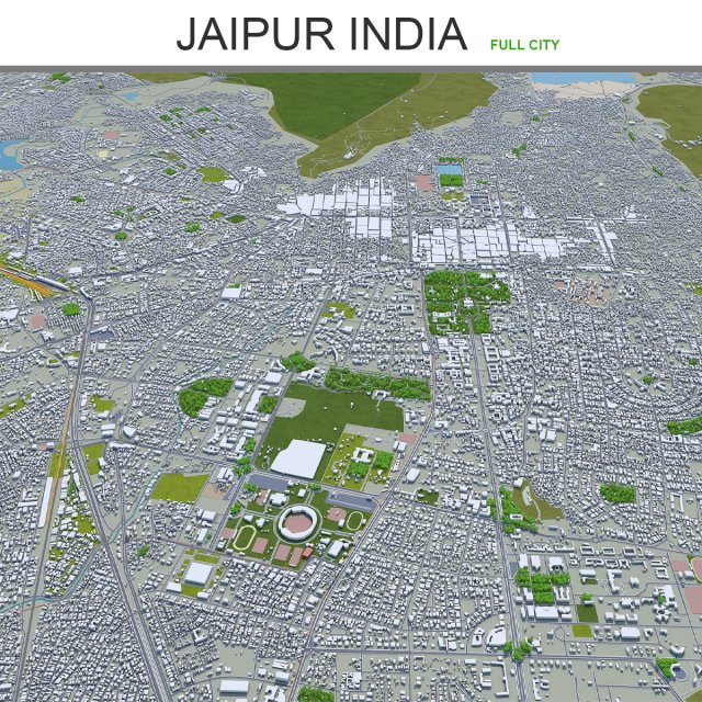 jaipur city india 3D Model in Cityscapes 3DExport
