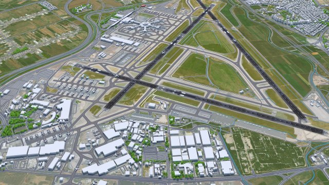 Ben Gurion Airport 10km 3D Model in Buildings 3DExport