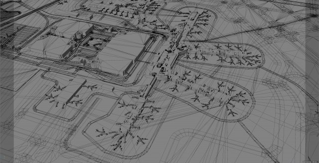 Charlotte Douglas Airport 10km 3D Model in Buildings 3DExport
