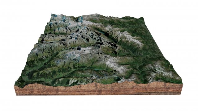 Alps Valle D Aosta Italy Terrain 3D Model in Landscapes 3DExport