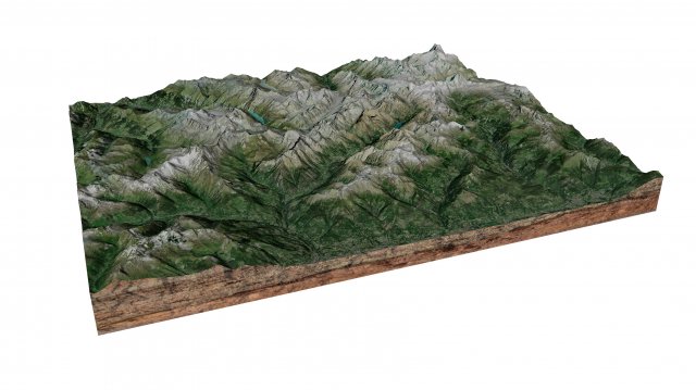 Alps Valle D Aosta Italy Terrain 3D Model in Landscapes 3DExport