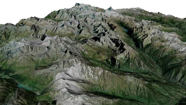 Alps Valle D Aosta Italy Terrain 3D Model in Landscapes 3DExport