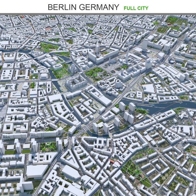 Berlin city Germany Modelo 3D in Edificios 3DExport