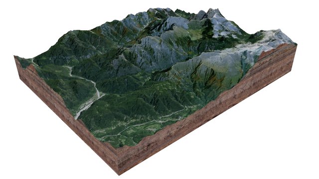 Monte Zabus Italy Terrain 3D Model in Landscapes 3DExport