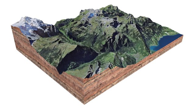 Sulegg Alps Switzerland Terrain 3D Model in Buildings 3DExport