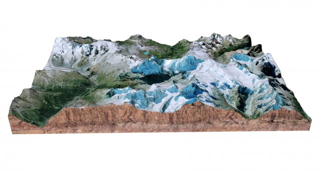 The Matterhorn Alps Terrain 3D Model in Buildings 3DExport