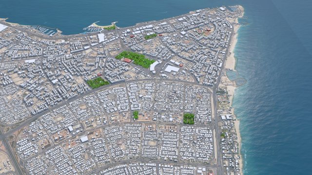 Kuwait city 80km 3D Model in Buildings 3DExport
