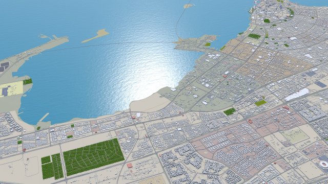 Kuwait city 80km 3D Model in Buildings 3DExport