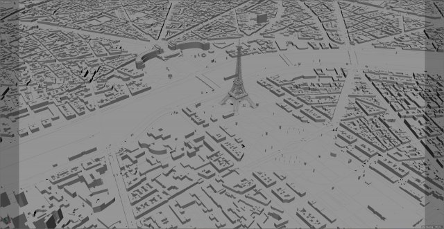 Paris city France 30km 3D Model in Buildings 3DExport