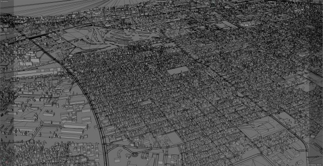 Kinshasa city Brazzaville Dr Congo 45km 3D Model in Cityscapes 3DExport