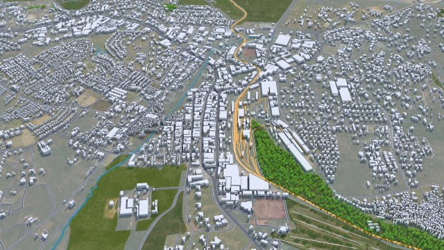 Limbe city Blantyre Malawi 25km 3D Model in Cityscapes 3DExport
