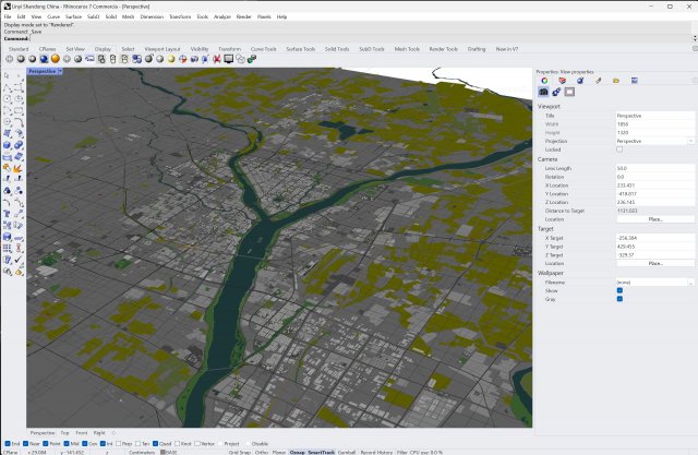 Linyi city Shandong China 70km 3D Model in Cityscapes 3DExport